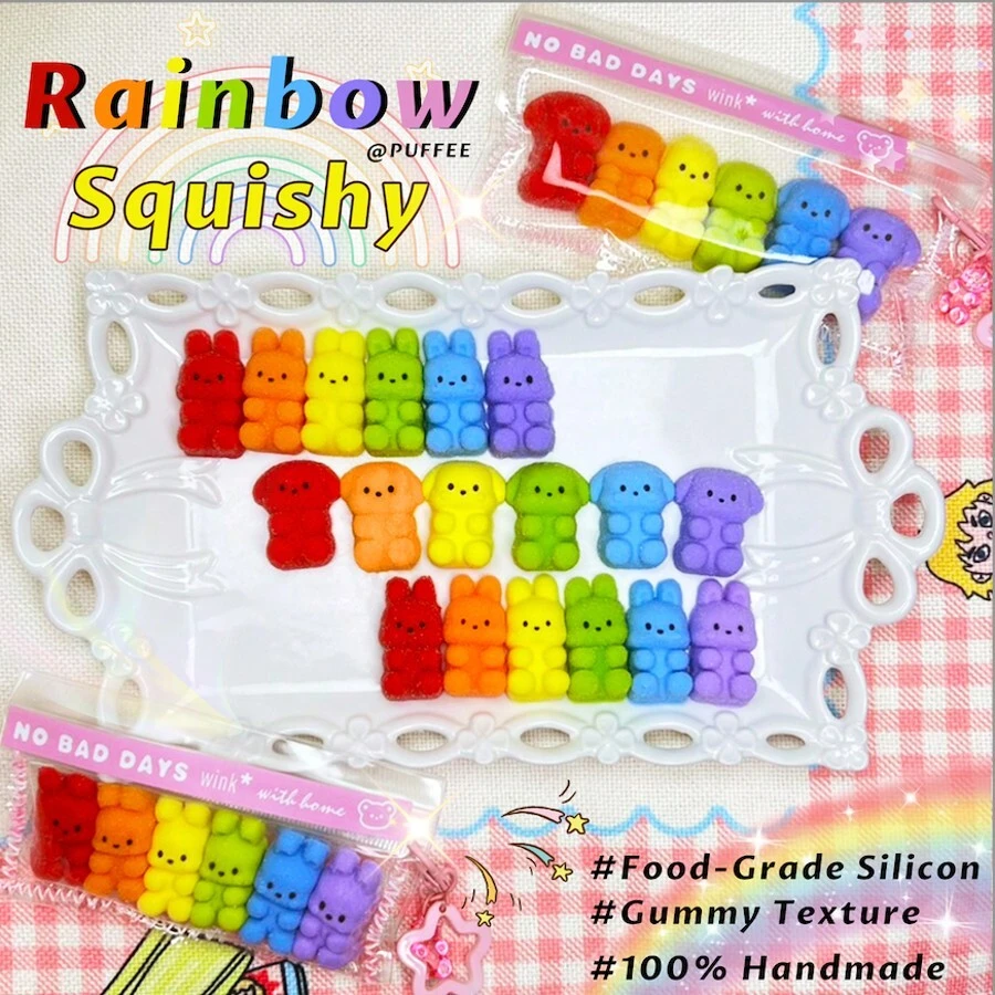 Rainbow Taba Squishy, Brinquedo para aliviar o estresse, Brinquedo ...