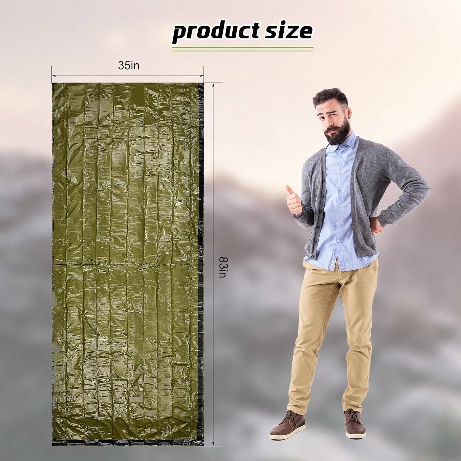 Emergency Sleeping Bag, Ultra Lightweight Waterproof Thermal Bivy Sack ...