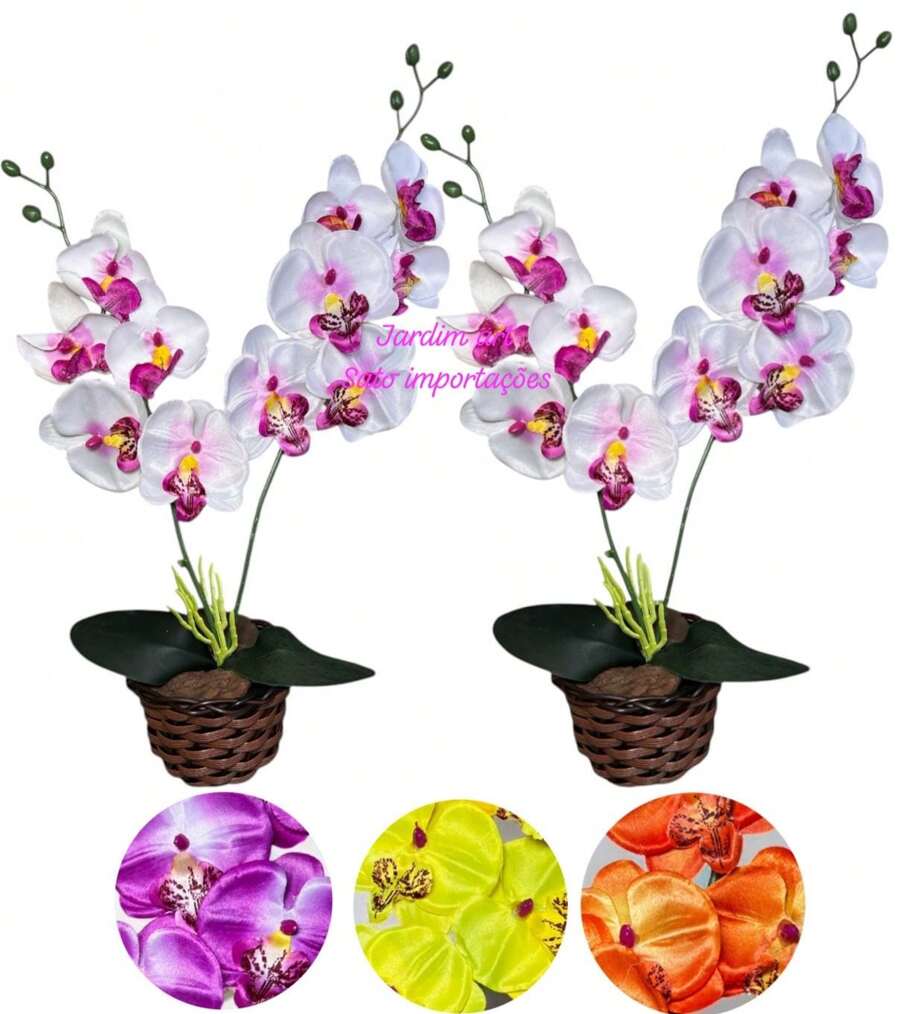 Double Artificial Orchid Kit - 2 Realistic Arrangements With Exclusive ...