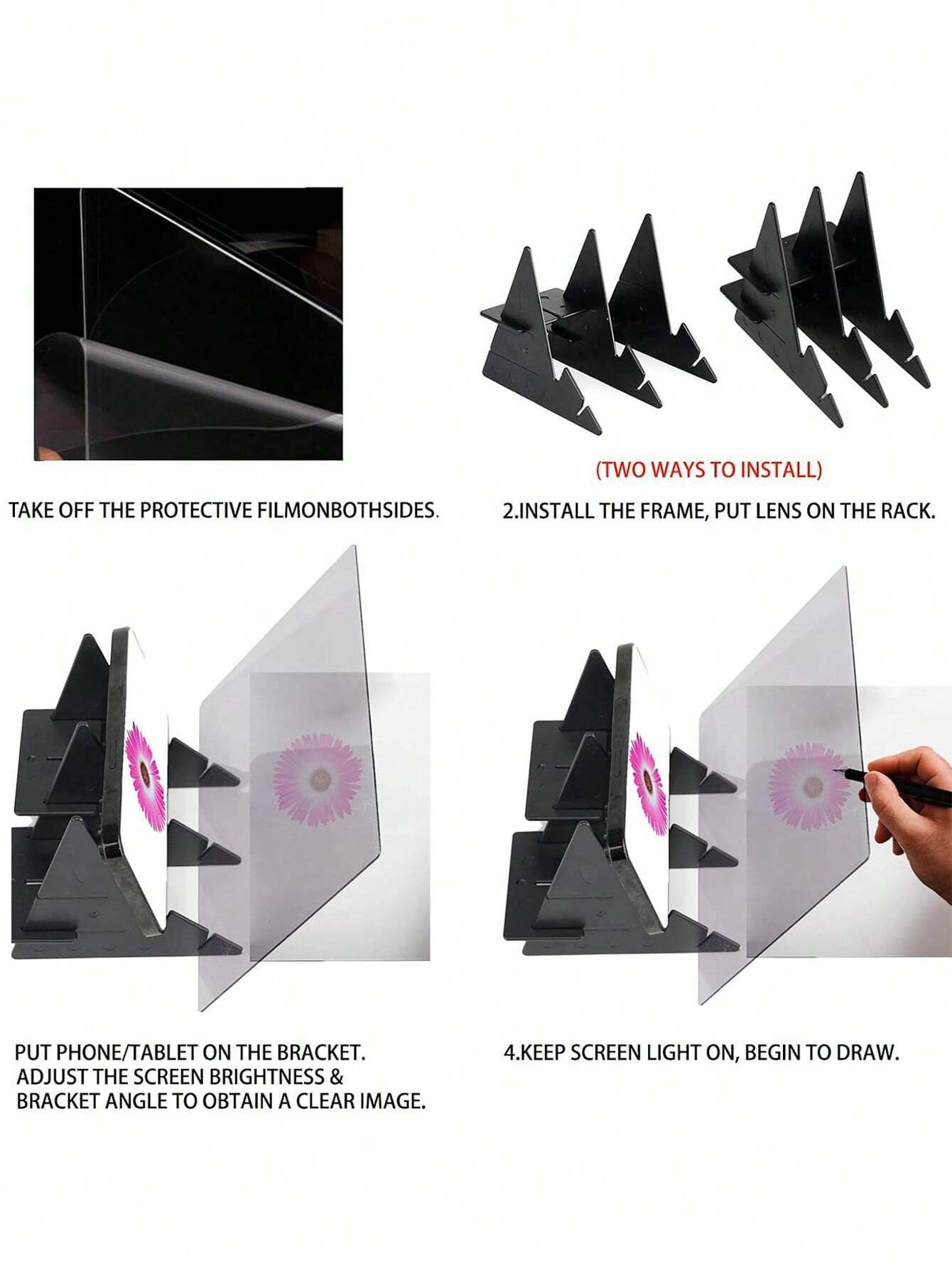 A Set Of Transparent Projection Drawing Templates, Projection And ...