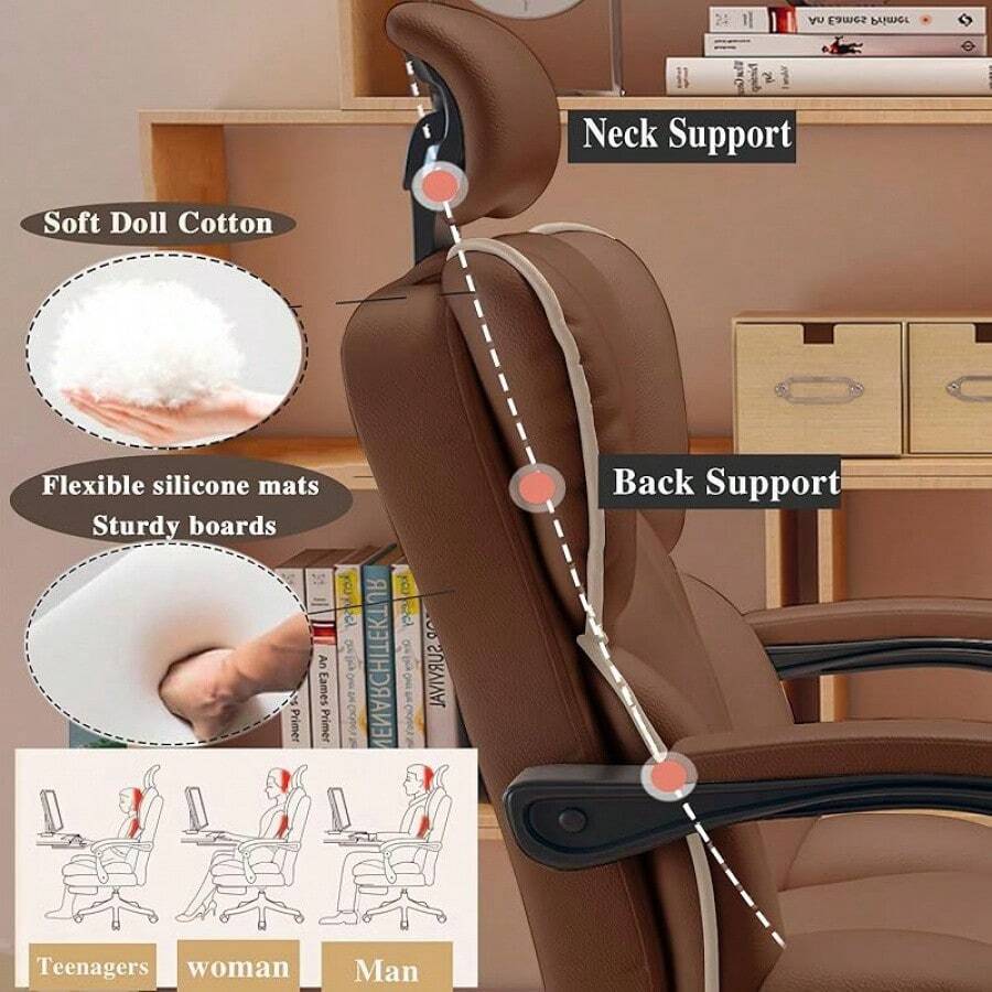 Executive Managerial Chairs High Back Ergonomic Office Chair Grey ...