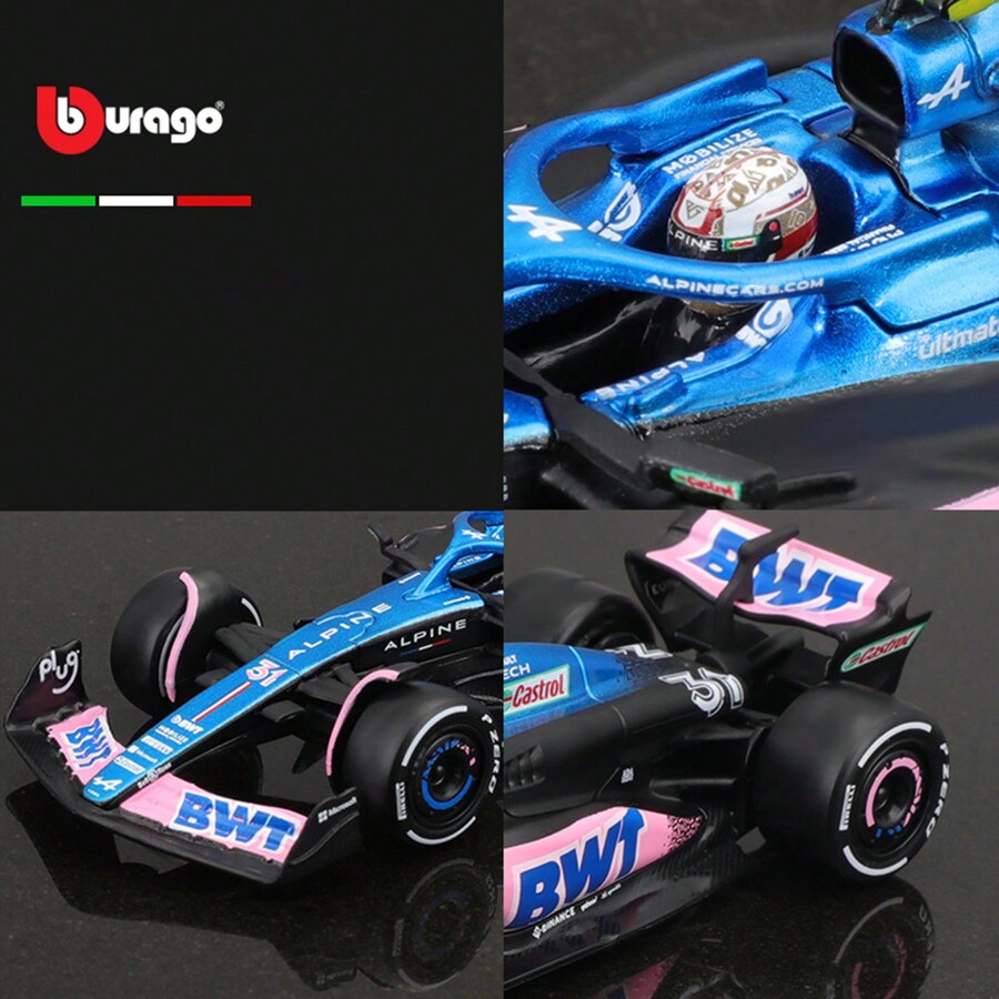 Burago 1:43 Alpine F1 Car Model BWT Alpine Simulation Alloy Car Model ...