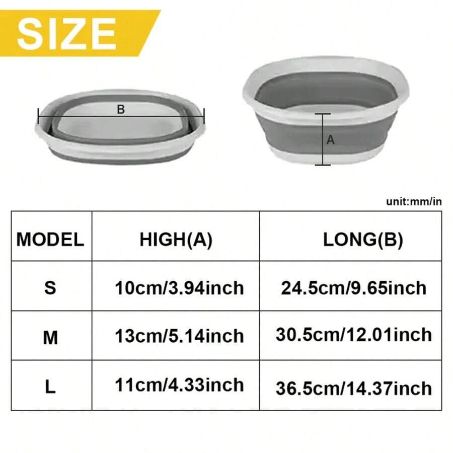 Plastic Folding Basins Portable Wash Basins Folding Laundry Tub Adult ...