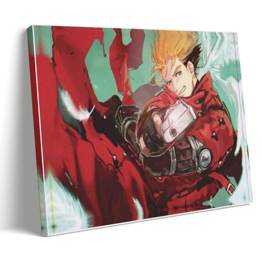Trigun Vash The Stampede Anime Poster Framed Canvas Poster Built In ...