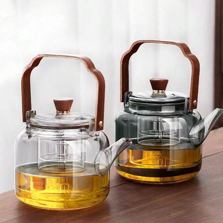 Glass Teapot With Infuser 34oz/1000ml, Borosilicate Glass Tea Kettle ...