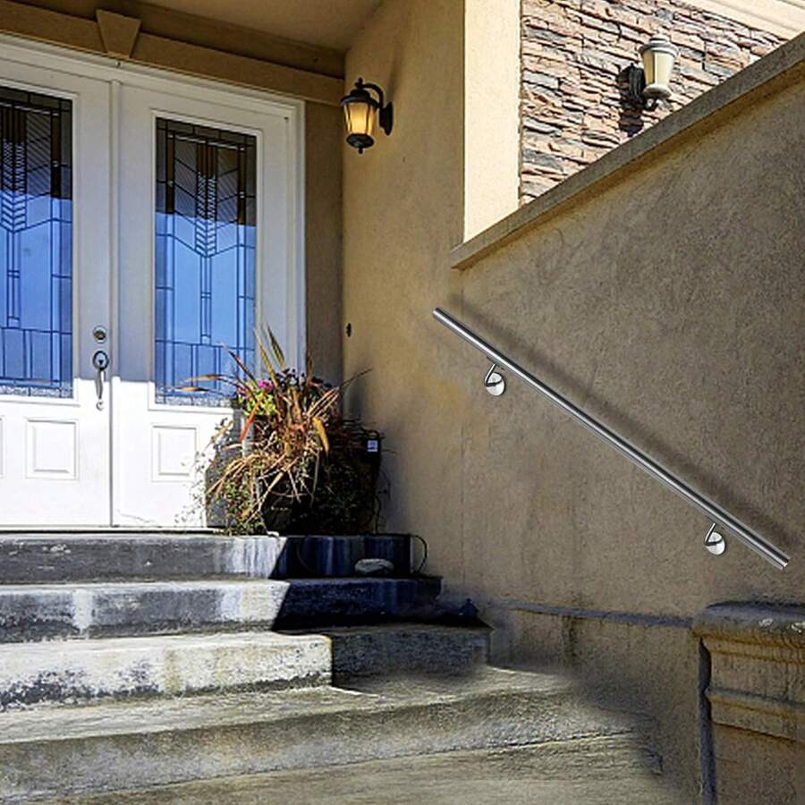 YARDIN Railing Stainless Steel 60 -200cm Wall Handrail Stainless Steel ... YARDIN Railing Stainless Steel 60 -200cm Wall Handrail Stainless Steel ...