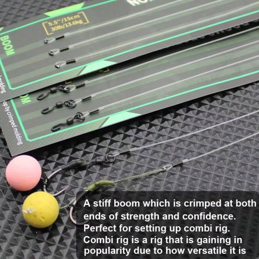 Carp Fishing Line Hooklink Crimped Booms Section For Set Up Combi Rig Hair Rigs Carp Method ...