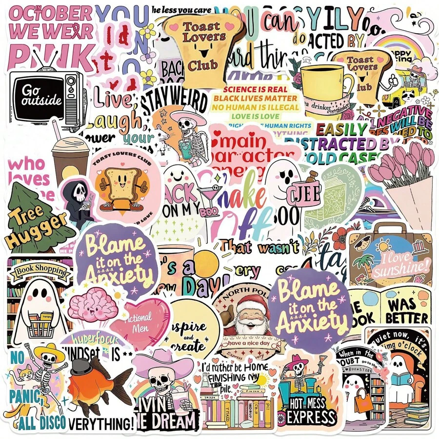 50pcs Funny Stickers Inappropriate Stickers Letter Stickers Cartoon ...