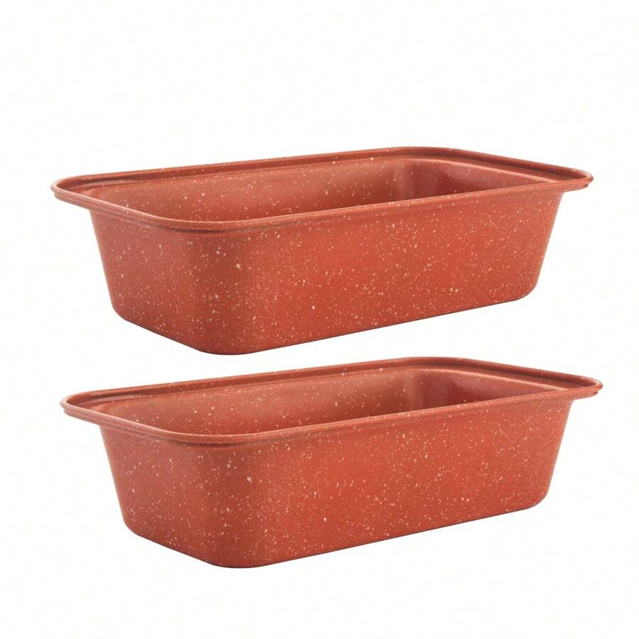 10 X 5 In Non-Stick Loaf Pan Set, 2 Pieces Bread Pan For Baking, Carbon ...