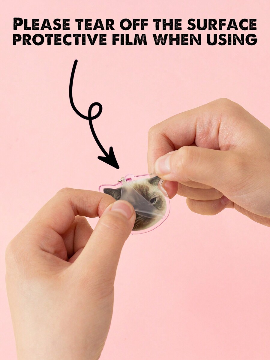 1pc New Acrylic Cute Couple Meme Cat Keychains Meme Drinking Cat Couple ...