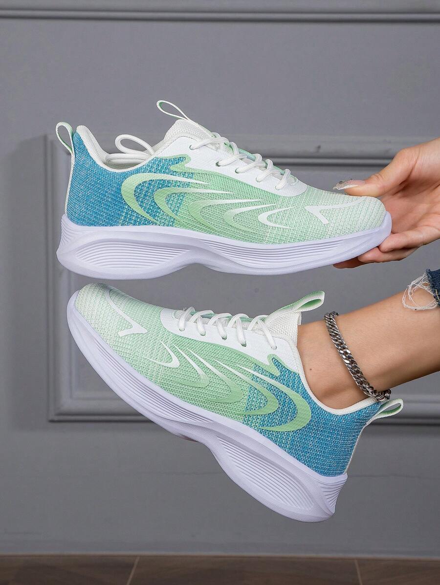 Women's Gradient Color Lightweight Tennis Sport Shoes, Fashion Athletic ...