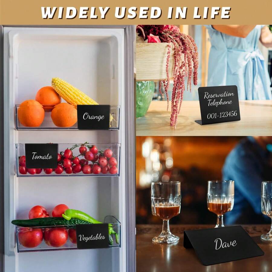 10Pack L-Shaped Chalkboard Tabletop Sign,Mini Chalkboard Buffet Labels ...