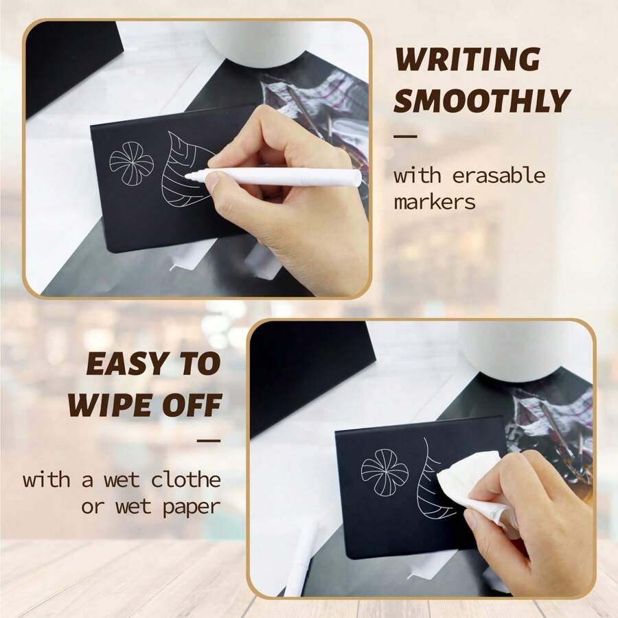 10Pack L-Shaped Chalkboard Tabletop Sign,Mini Chalkboard Buffet Labels ...