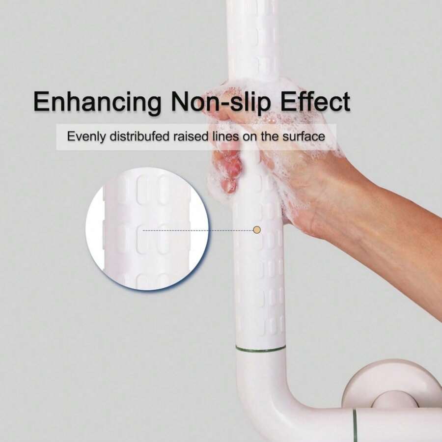 Stylish ABS Stainless Steel L Shaped Safety Handrail, Bathroom Mobility Aid Handrail, Wall ...