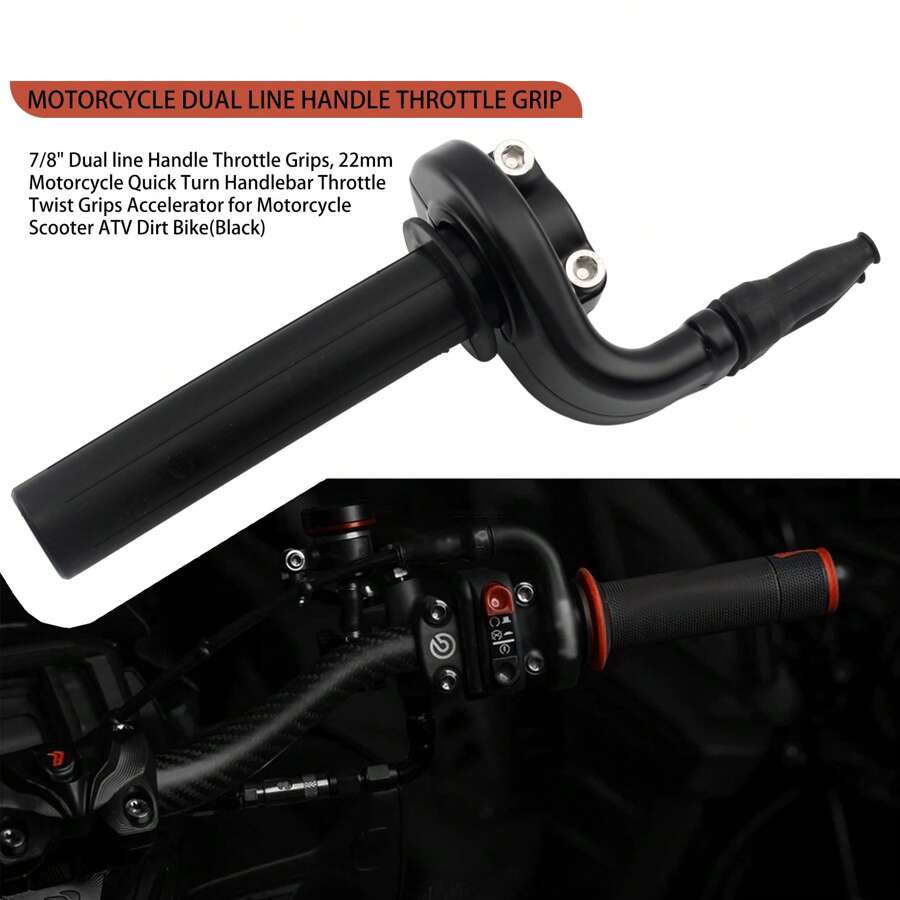 PowerMotor PowerMotor Motorcycle Throttle Two Line Grip 22mm Twist ...