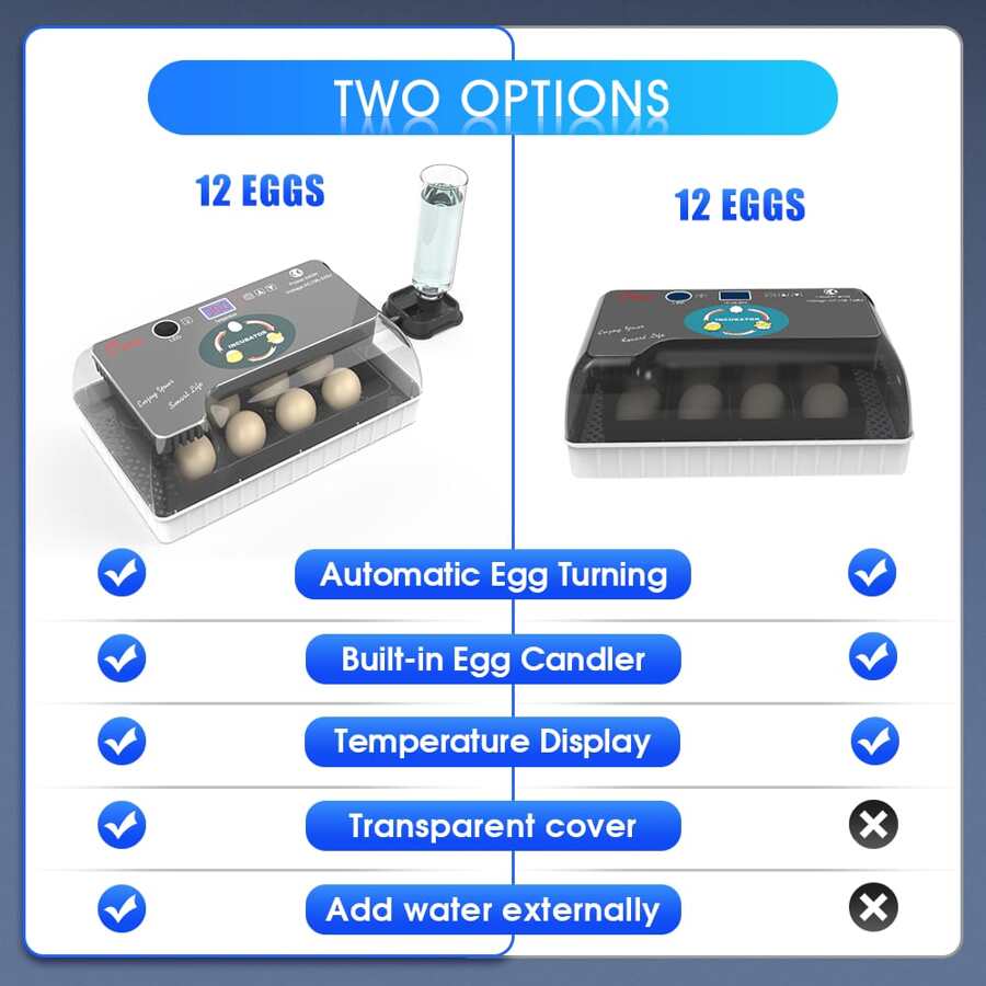 Smart Chicken Incubators For Hatching Eggs With Automatic Turner Small Poultry Duck Quail 12 Egg ...