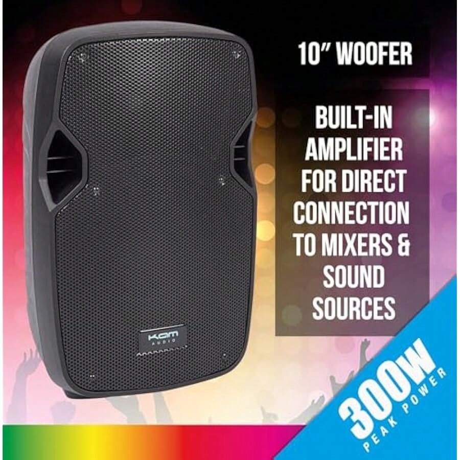 10" Act Speaker 300W Professional PA System Multiple Audio Inputs Stage ...