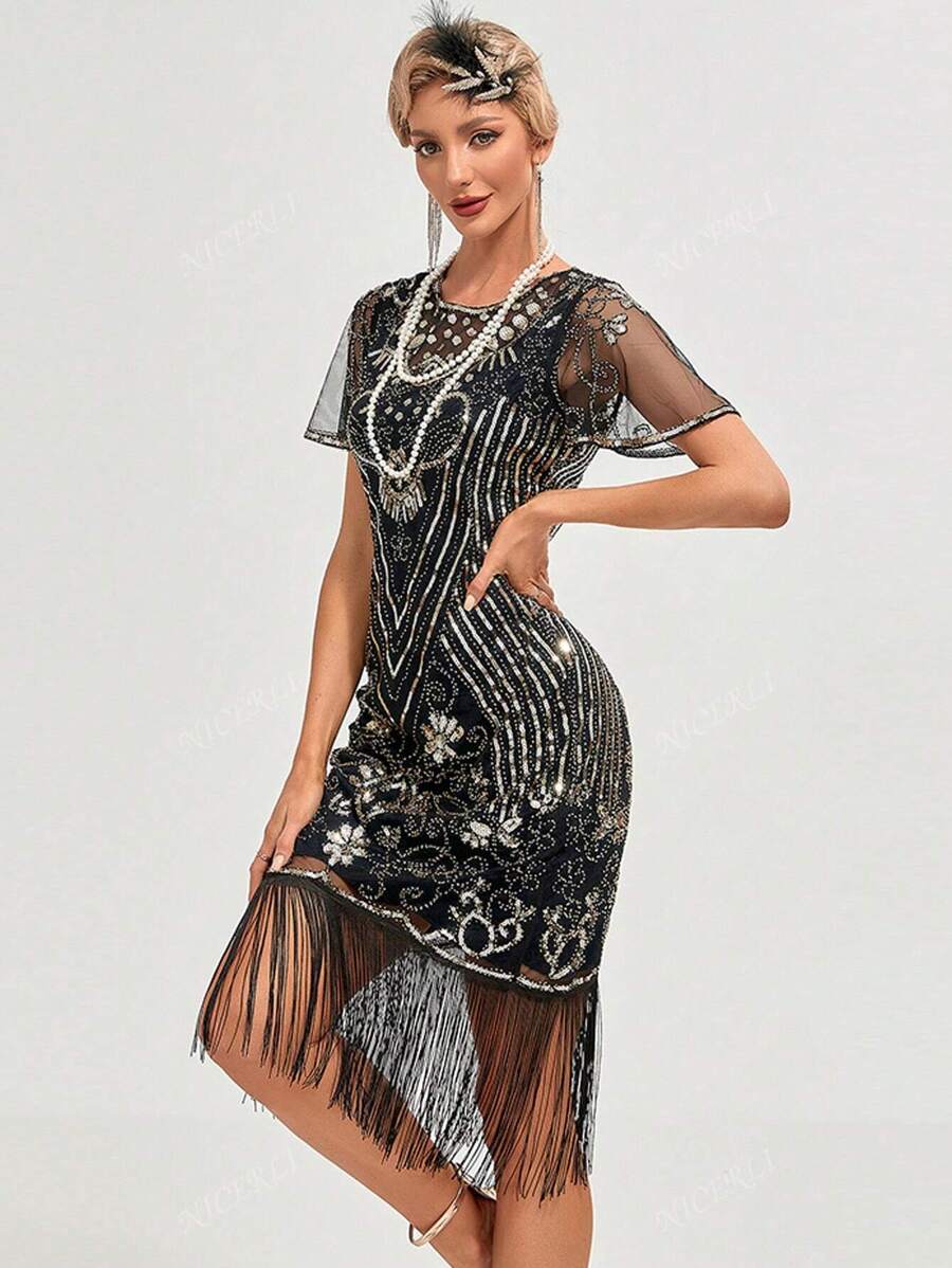 1920s Flapper Dress For Women, Great Gatsby Roaring 20s Dress, Sequin ...