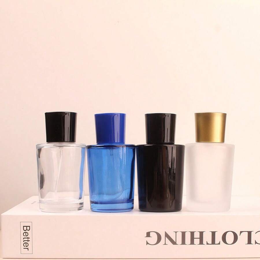 1pc 50ML High-Grade Perfume Subpackage Bottle Blue Spray Glass Bottle ...