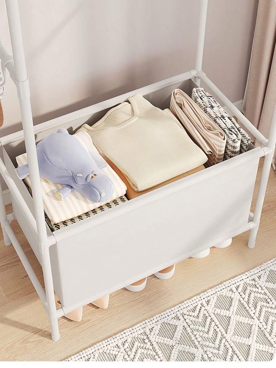 Portable Closet Organizer, Multi-Tier Closet With Metal Frame And ...