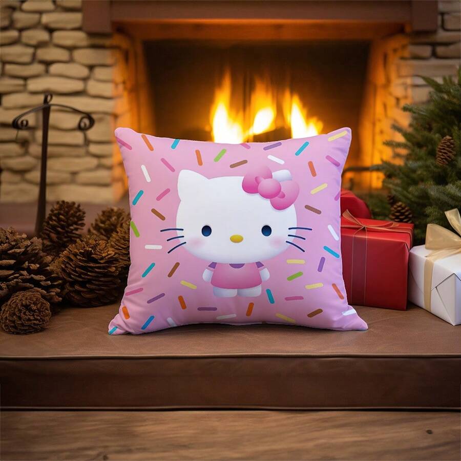 Sanrio 1pc/4pcs Sanrio Hello Kitty Throw Pillow Covers - 45X45 Cm, Soft ...