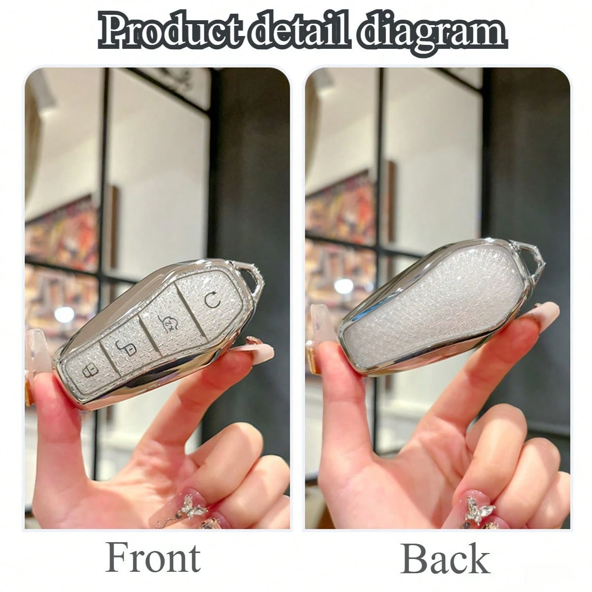 Cute TPU Car Key Smar Cover Case, Fit For BYD Song Plus ATTO 3 Dolphin ...