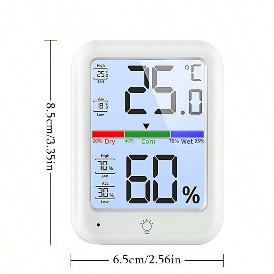 Digital Indoor Thermometer Hygrometer, LCD Display Temperature Humidity ...