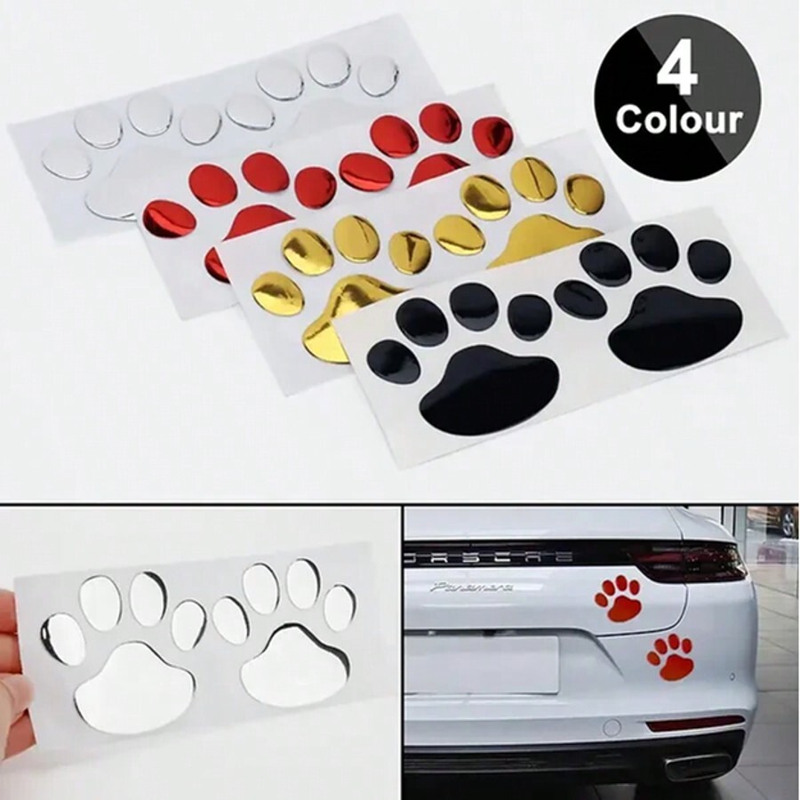 Cute Dog Paw Print Stickers Make Your Car More Distinctive And Eye ...