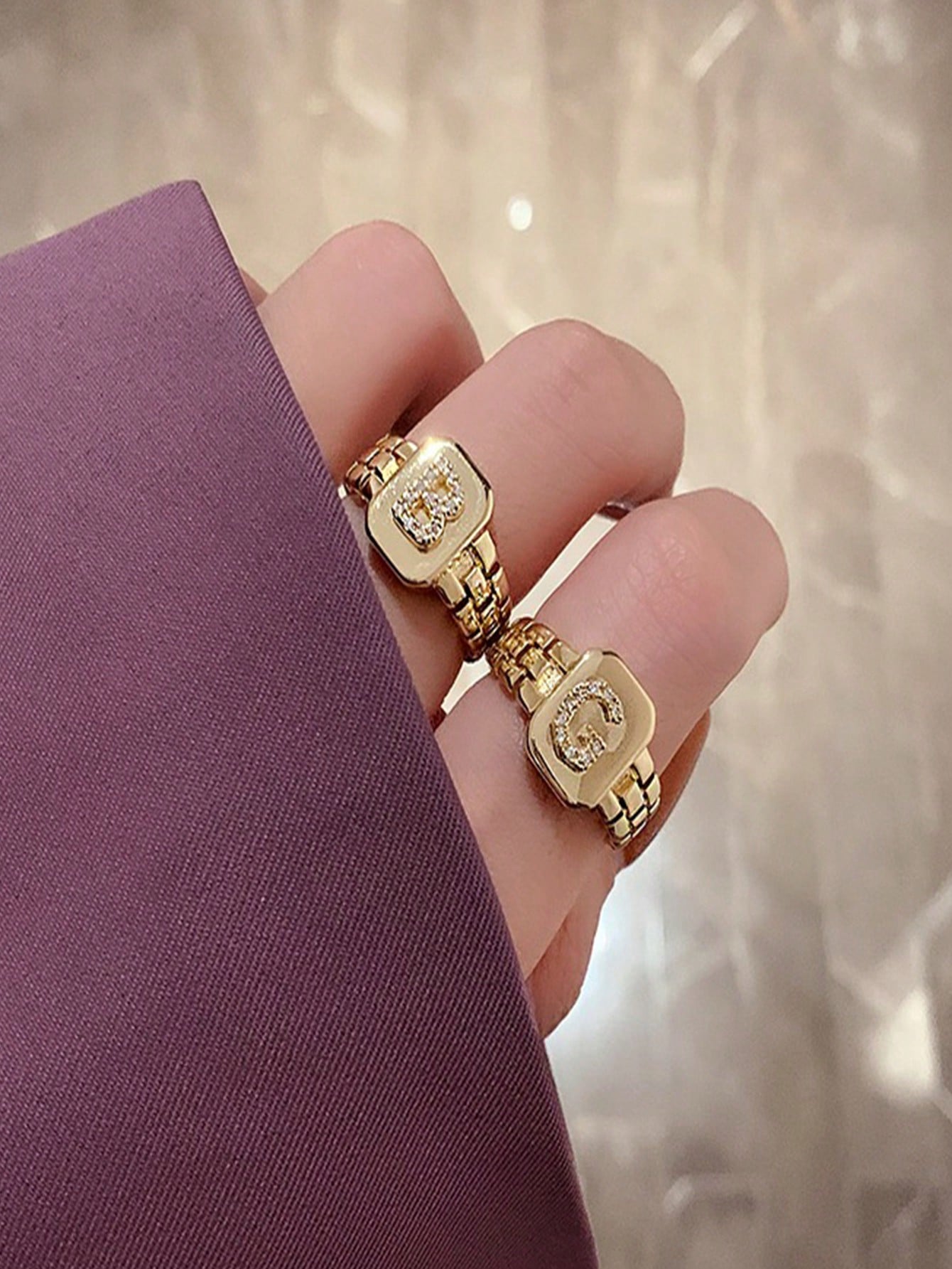 1pc General American And European Hip-Hop Accessories Ring Letter ...