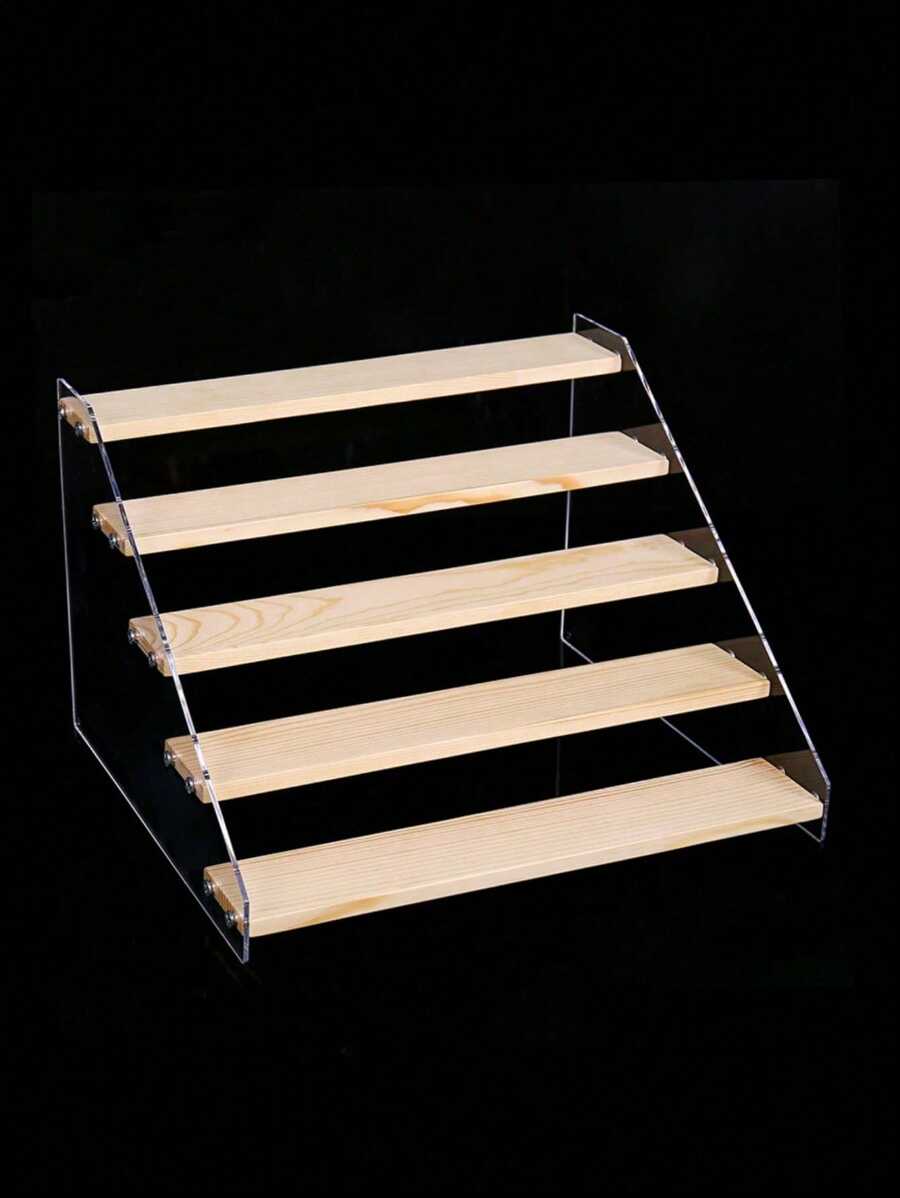 Wooden Acrylic Display Rack For Figurines, Dolls, Cartoons, Collections ...