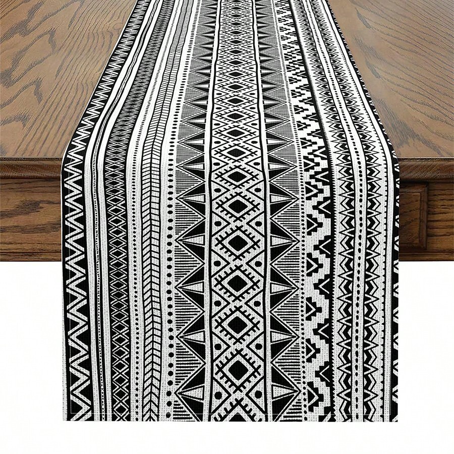 1pc Boho Striped Dresser Runners, Rectangular Runner, Bohemian Retro ...