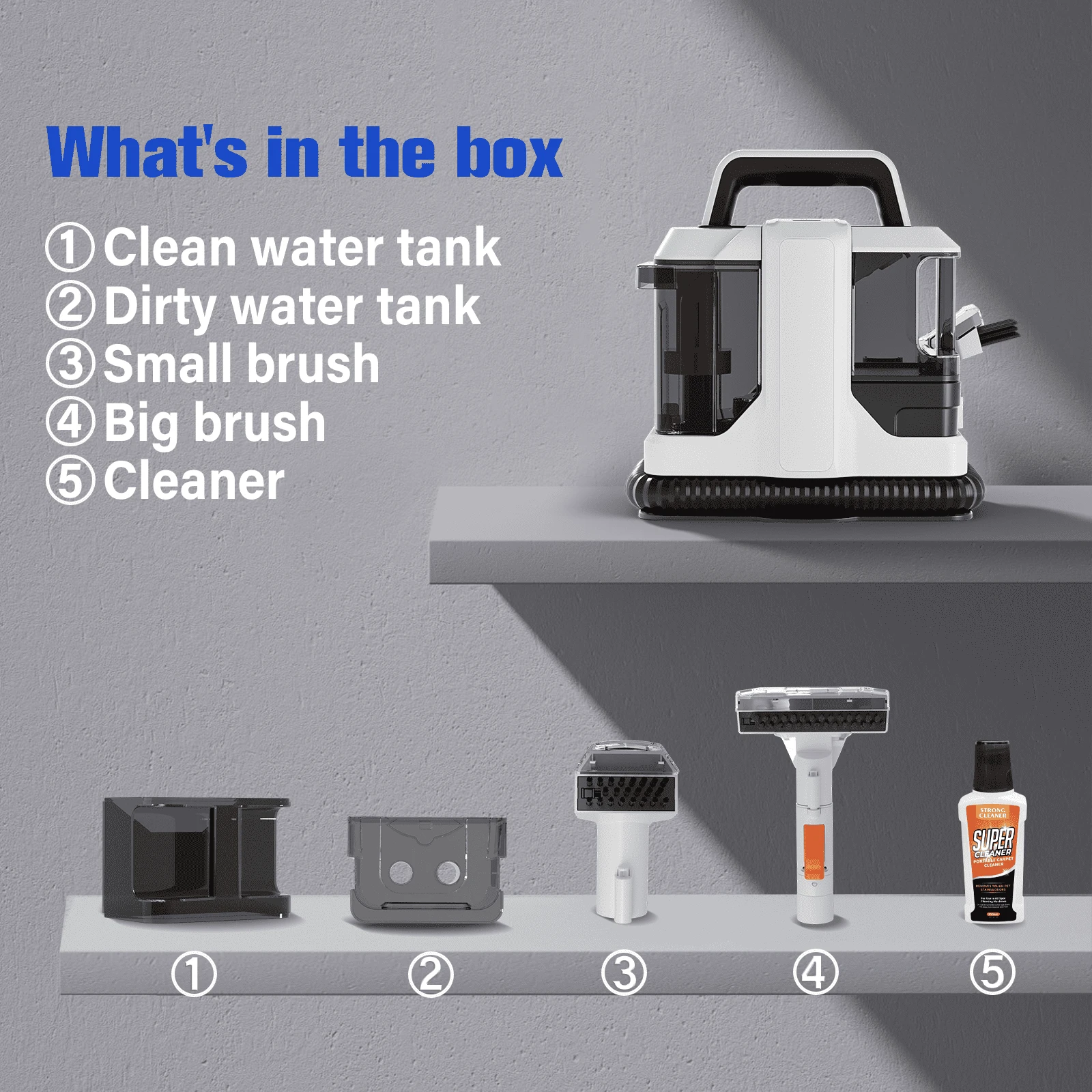 ONSON Portable Carpet Cleaner Machine, Upholstery Spot Vacuum Cleaner ...