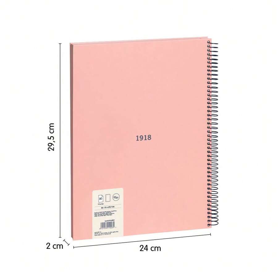 Milan A4 Spiral Notebook With Hard Cover 80 Sheets Of 95g/M2 - Delivery ...