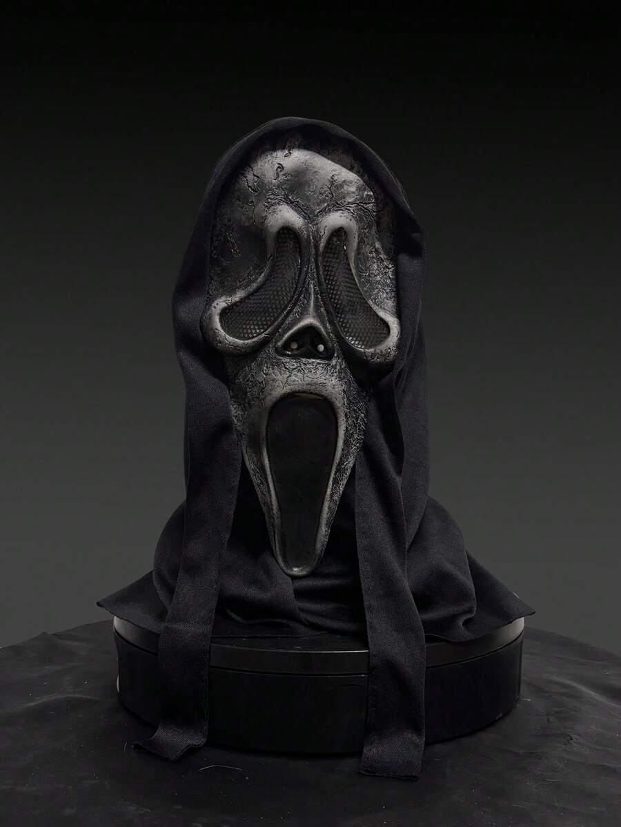 1pc Natural Latex Horror Skull Full Face Mask, Scary Party Costume Role ...