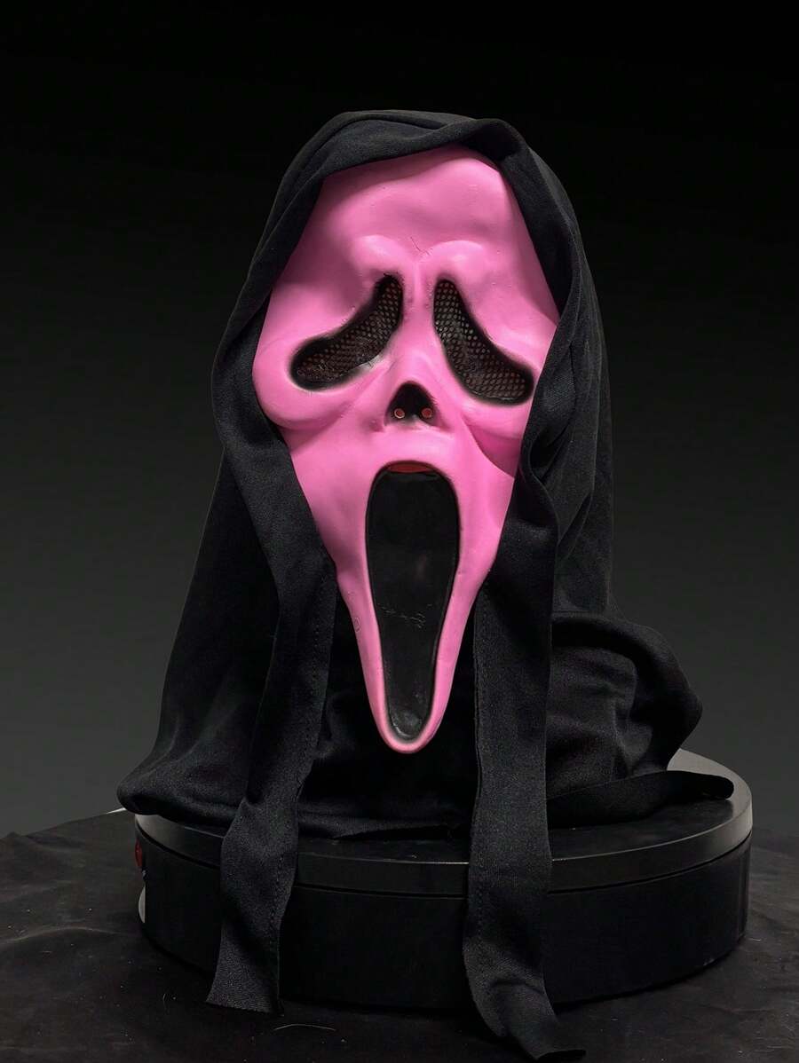 1pc Natural Latex Horror Skull Mask, Full Head Horror Mask For Party ...