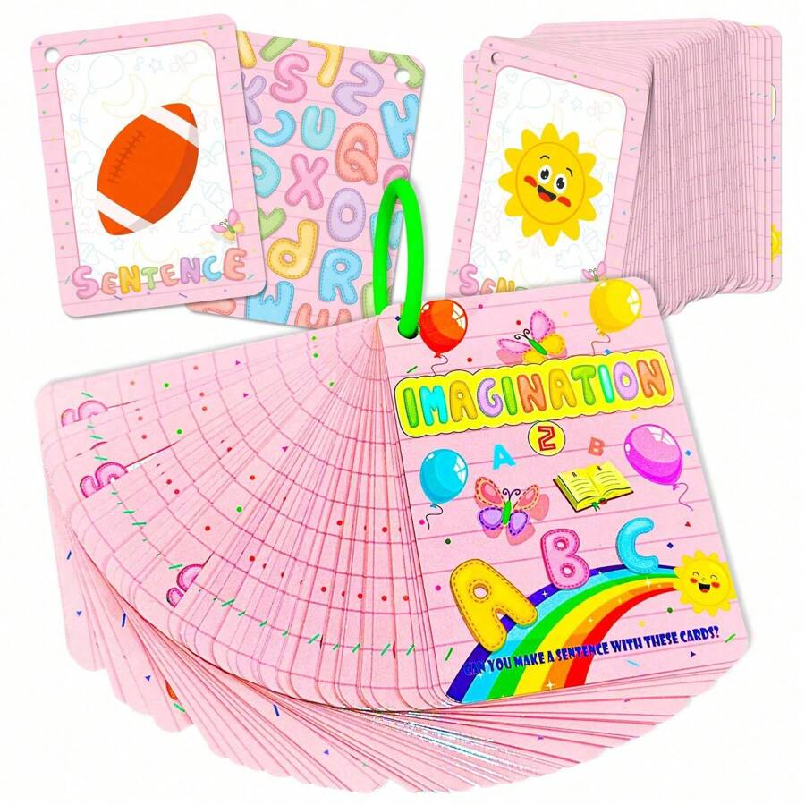 50pcs Imagination Flash Cards For Kids, Reading Flash Cards For ...