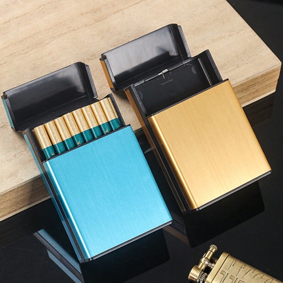 1pc Pop-Up Flip-Top Cigarette Case, 32 Capacity, Large Volume ...