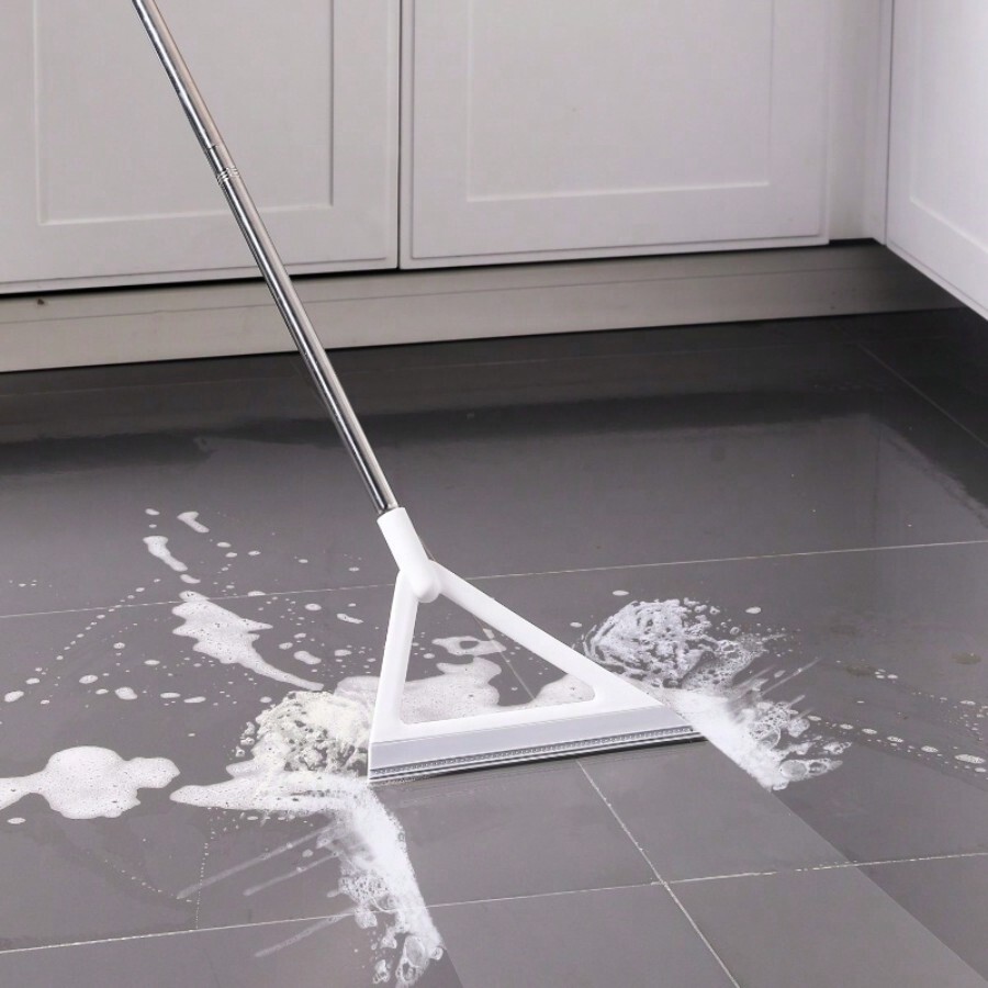 Bathroom Scraper, Multi-Functional Broom Non-Stick Brush Squeegee ...