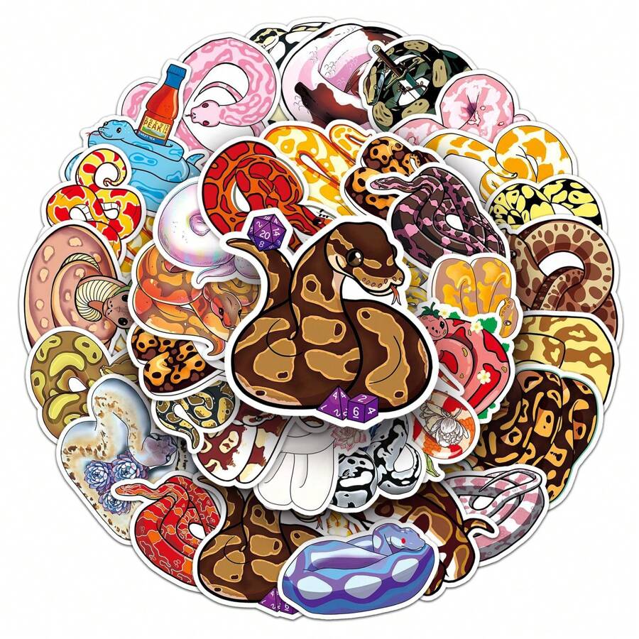 50PCS Snake Stickers Reptile Stickers Snake Party Favors Snake Birthday ...
