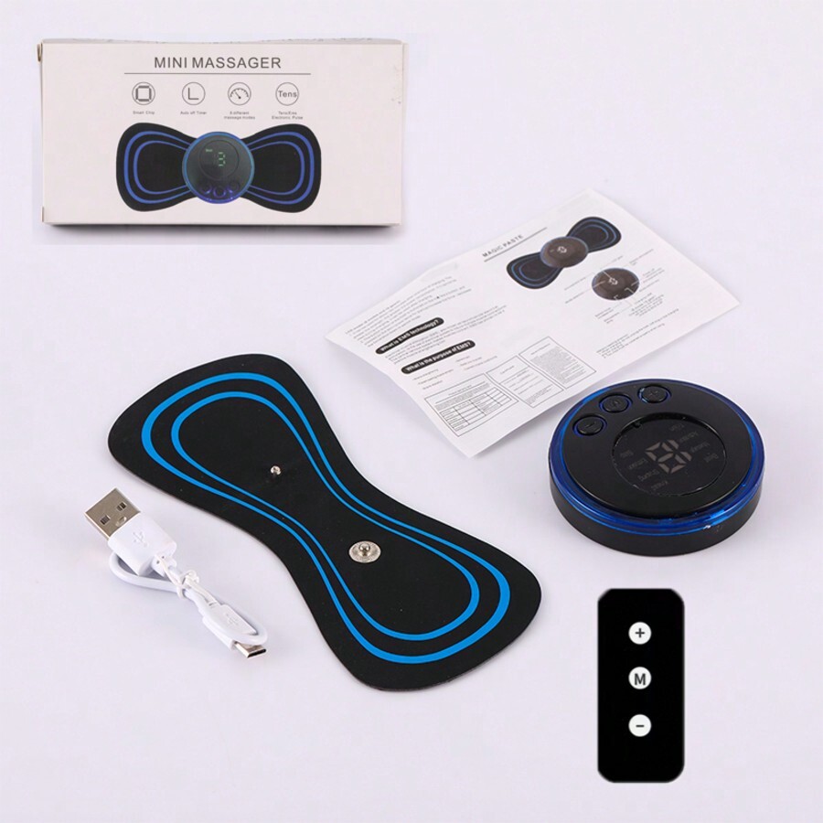 LCD Display EMS Neck Massage Electric Massager Cervical Neck Back Patch ...