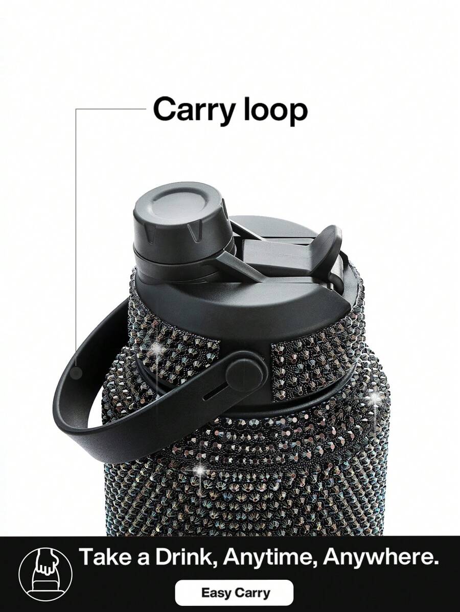 Powcan 40 Oz Insulated Water Bottle With 2-In-1 Straw And Spout Lid ...