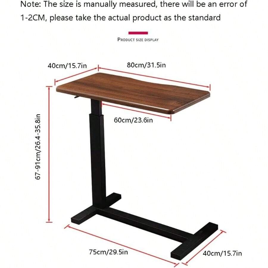 Overbed Table Adjustable Height Luxury Hospital Bed Table - Heavy Duty ...