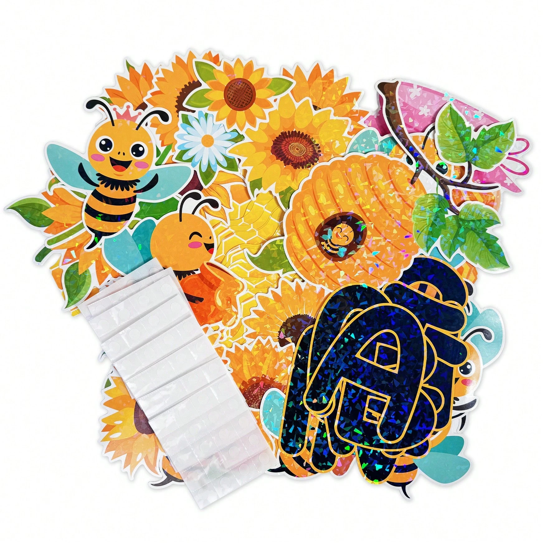 64pcs Beehive Rules Cut Paper Decals, Motivational Bee Bulletin Board ...