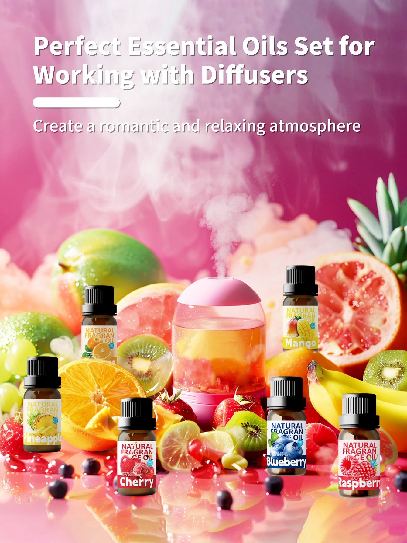 EMBRACEX. 10ml Fruits Fragrance Essential Oils Home Perfume Aromatherapy Essential Oils Mango ...