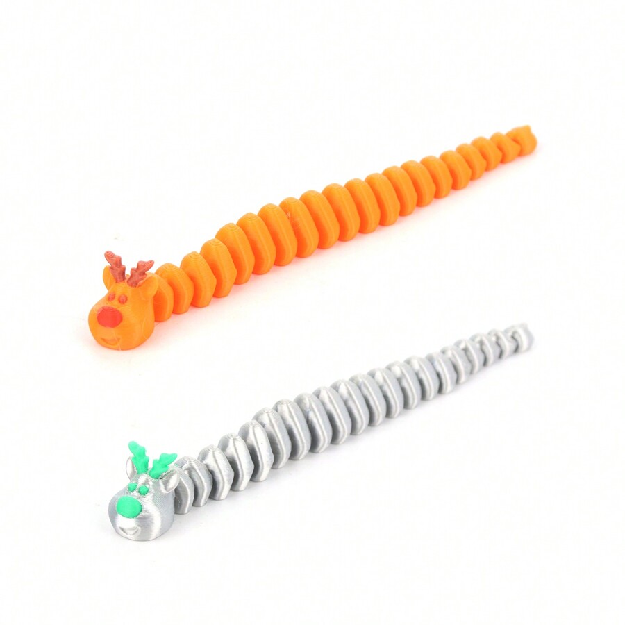 Mini Deer & Snake Joint Posable Figures, Cute Small Snake Model With ...