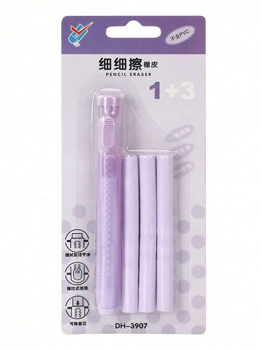 Conjunto Borracha de Apagar com Design de Caneta de Pressão, 4/Conjunto ...