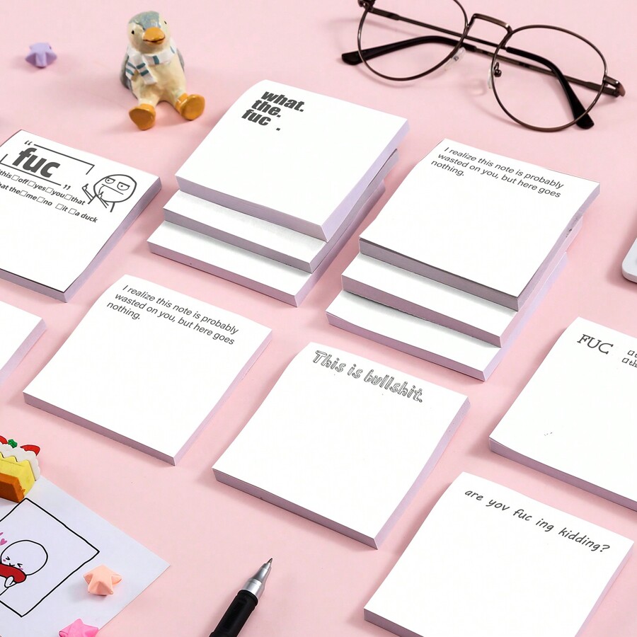 Funny Post It Notes 3x3 Cute And Aesthetic Sticky Notes Planner Notepad ...