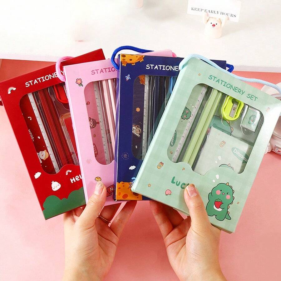 Children's Stationery Set, Small Gift Cartoon Stationery Set, Six ...