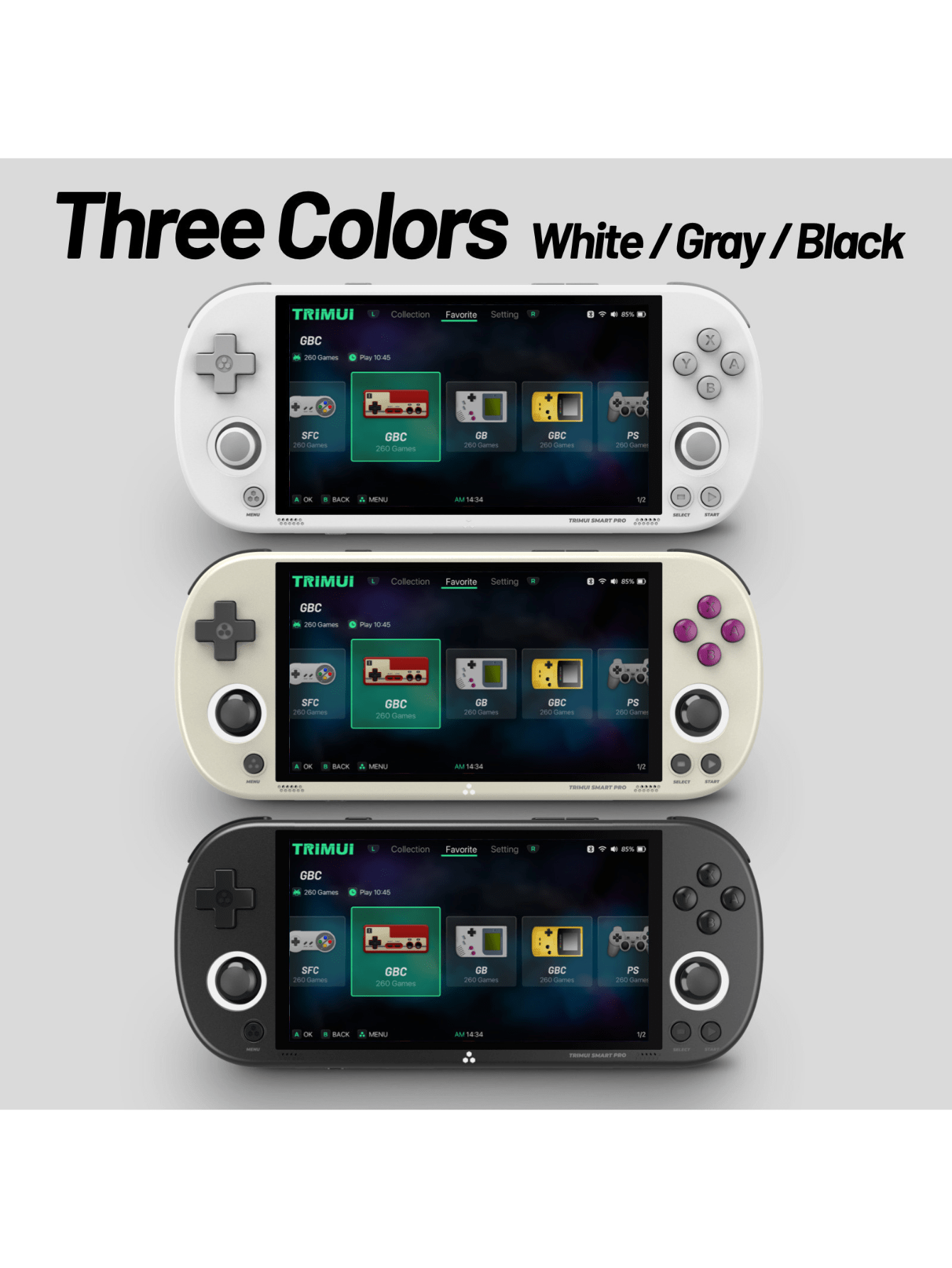 Intelligente Pro Handheld Spielekonsole mit 4,96-Zoll-IPS-Bildschirm ...