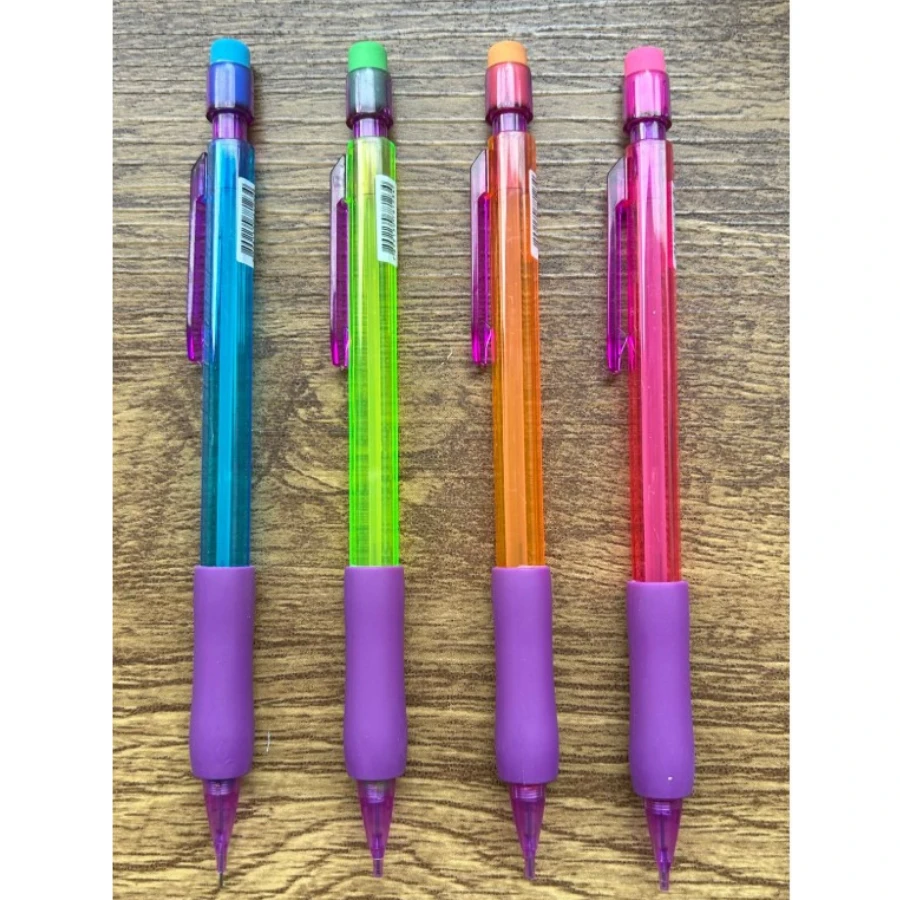 Kit Of 12 Neon Mechanical Pencils For School 0.5mm Colored Kaz Back To ...